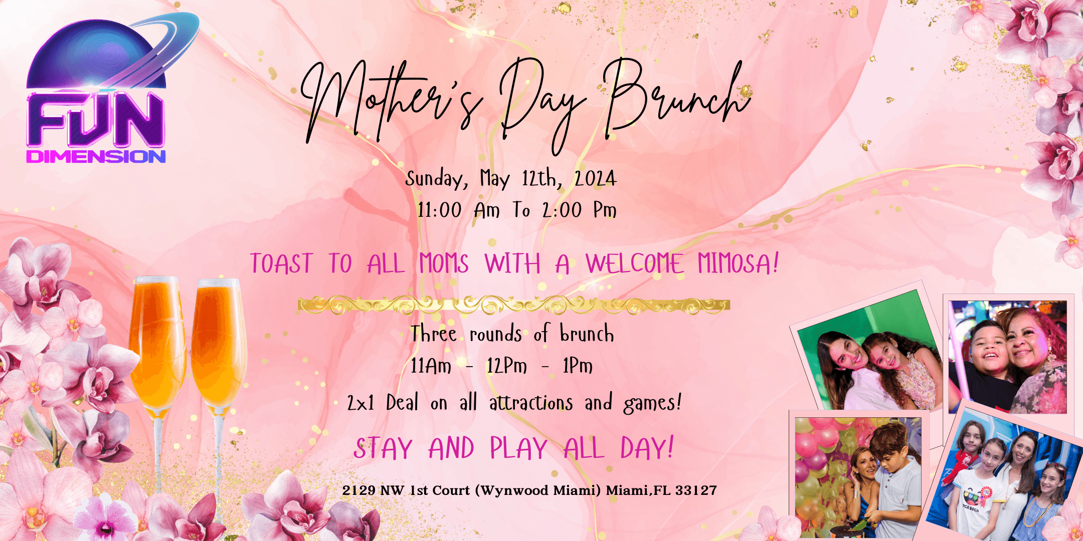 Mother's Day Brunch Extravaganza at FunDimension! - FunDimension